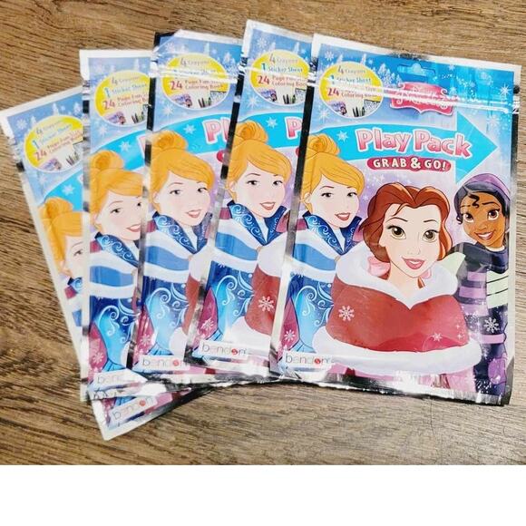 Disney | Party Supplies | 2 Bendon Disney Princess Play Pack Grab Go ...